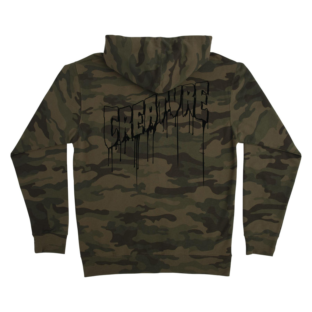 Creature Logo Outline Drip Zip Hooded Heavyweight XXL Sweatshirt Mens ...